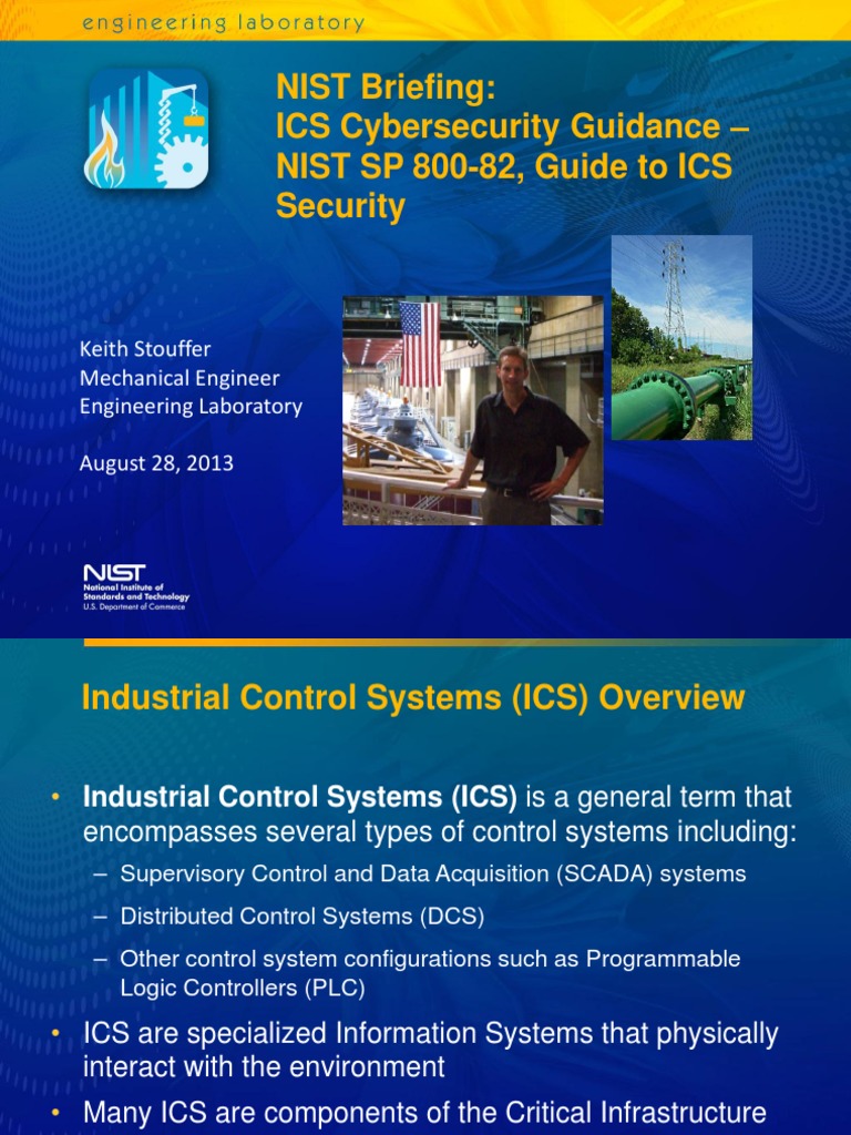 NIST Briefing: ICS Cybersecurity Guidance - NIST SP 800-82, Guide To ...