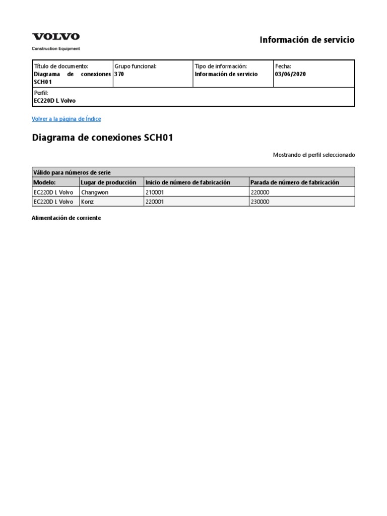 Plana Eléctrico SCH01 - EC220D L PDF | PDF