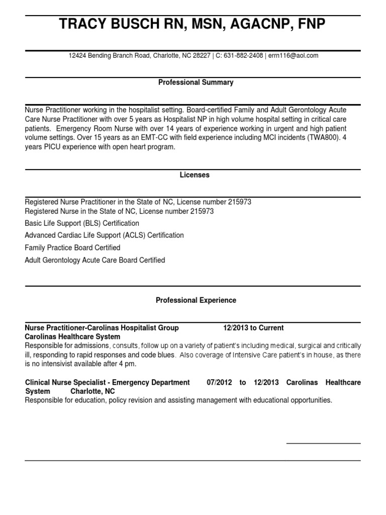 Tracy Busch Resume | PDF