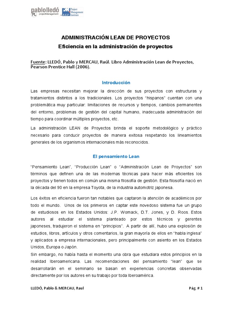 LEAN Project Management PDF | PDF | Negocios