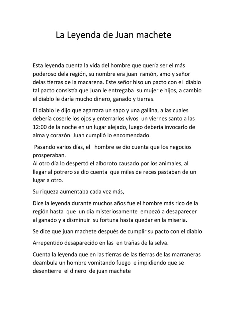 La Leyenda de Juan Machete | PDF