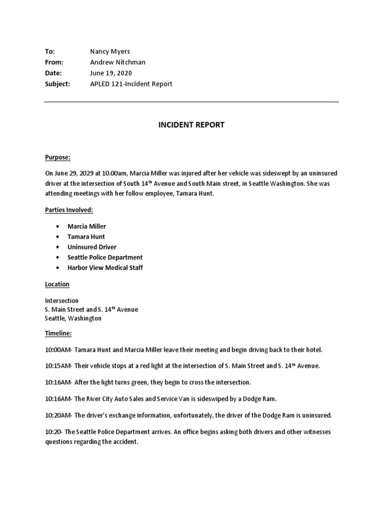 Incident Report | PDF