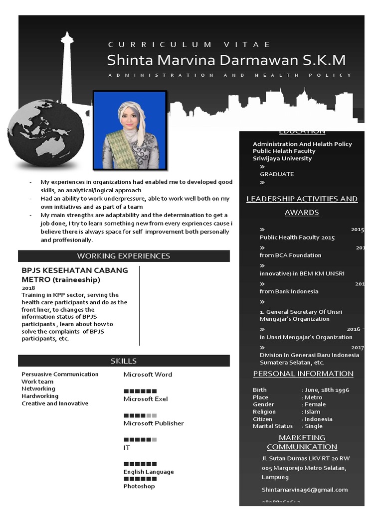 Shinta Marvina Darmawan S.K.M: Curriculum Vitae | PDF