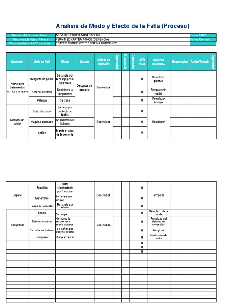 AMEF FORMATO Bea | PDF