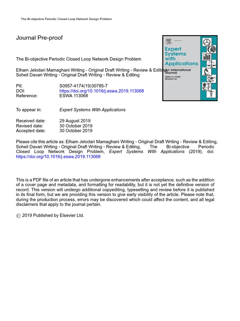 Journal Pre-Proof: Expert Systems With Applications | PDF | Business ...