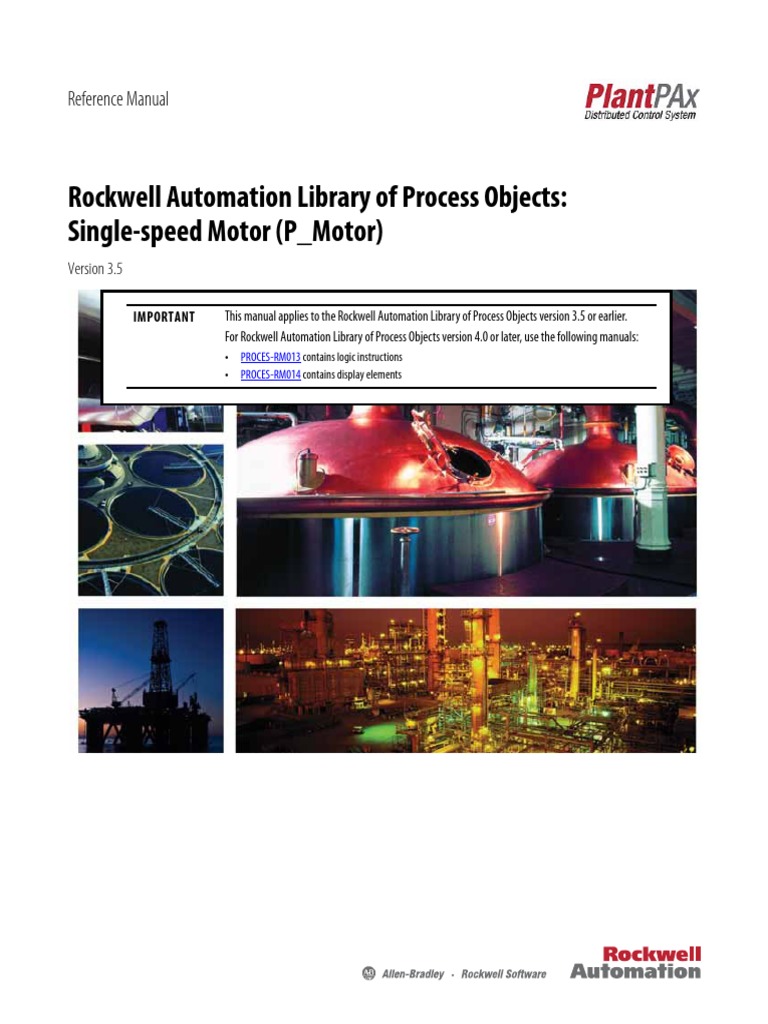 Rockwell Automation Library of Process Objects: Single-Speed Motor (P ...