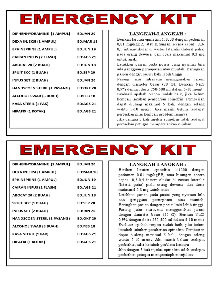 Emergency Kit | PDF
