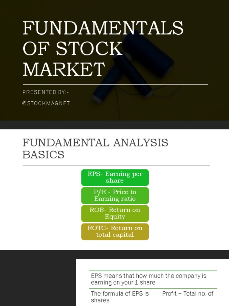 Fundamentals of Stock Market: Presented By:-@Stockmagnet | PDF