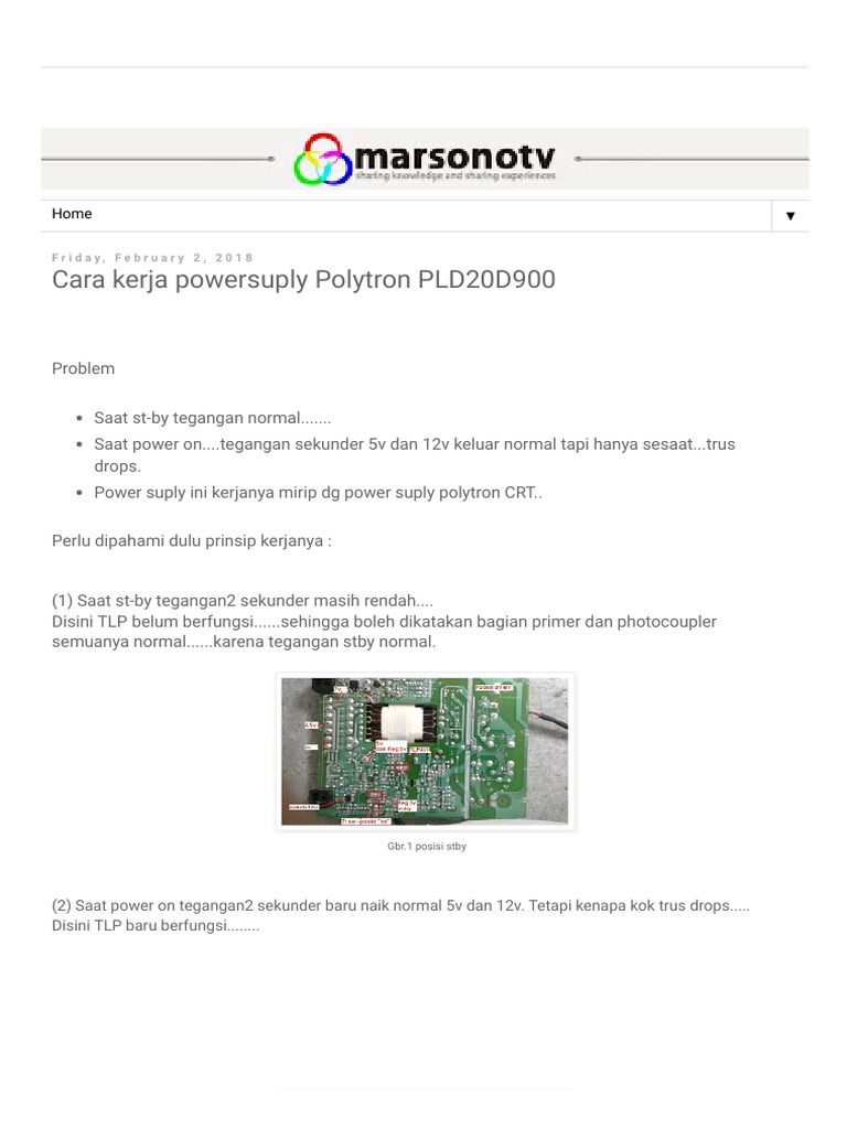 MARSONOTV - Cara Kerja Powersuply Polytron PLD20D900 PDF | PDF