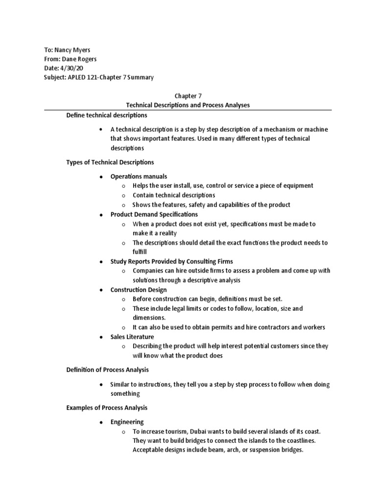 Chapter 7 Summarydr | PDF | Specification (Technical Standard) | Computing And Information ...
