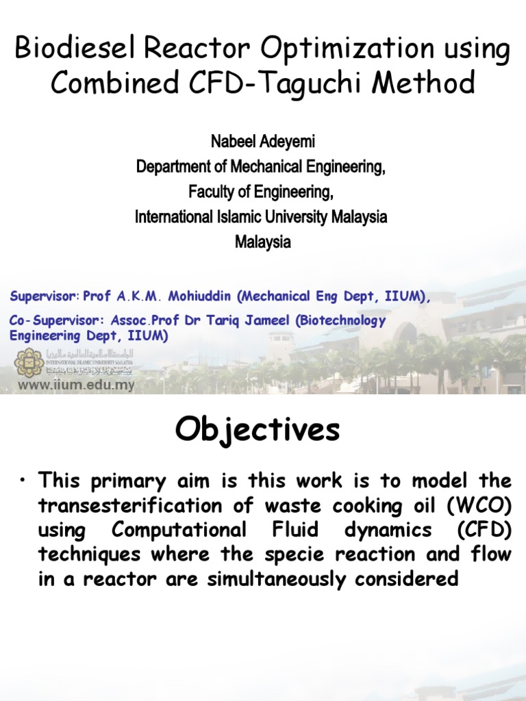 Biodiesel Reactor Optimization Using Combined CFD-Taguchi Method | Download Free PDF | Fluid ...