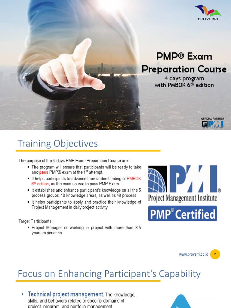 PMP® Exam Preparation Course: 4 Days Program With PMBOK 6 Edition | PDF ...