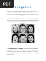 Tipos de Gestos Según Ekman | PDF | Comunicación no verbal | Comunicación