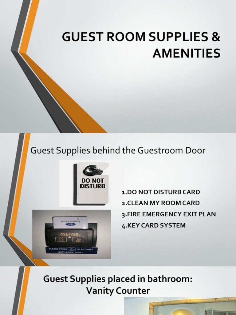 Guest Room Supplies and Amenities List | PDF