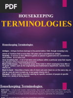Housekeeping Terminology | PDF | Housekeeping | Hotel