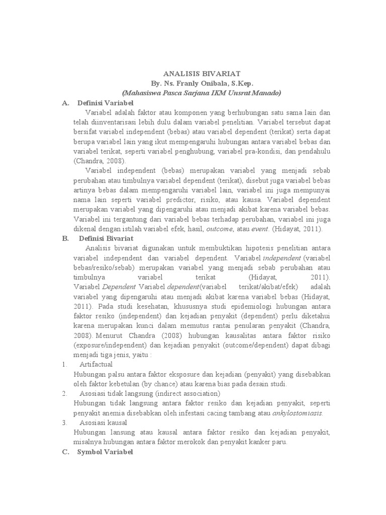 Analisis Bivariat | PDF