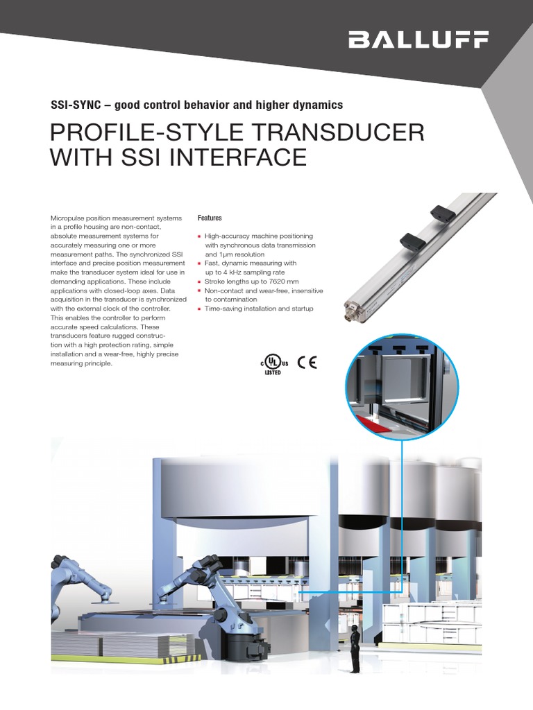 Profile-Style Transducer With Ssi Interface: SSI-SYNC - Good Control ...