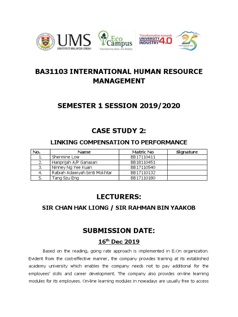 IHRM Case Study 2 | PDF | Employment | Pension