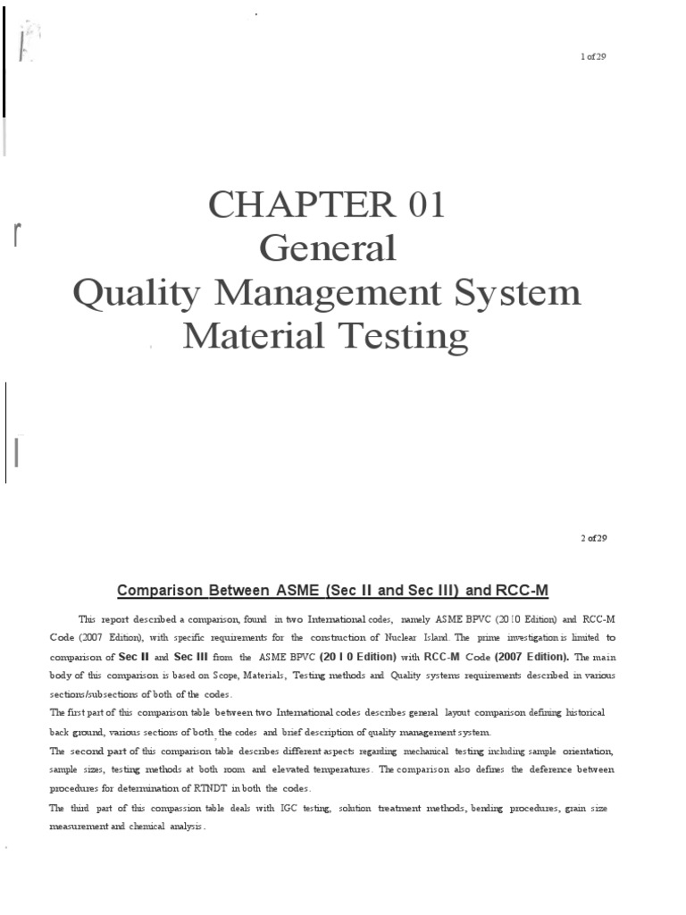 Asme RCCM | PDF | Chemistry | Materials