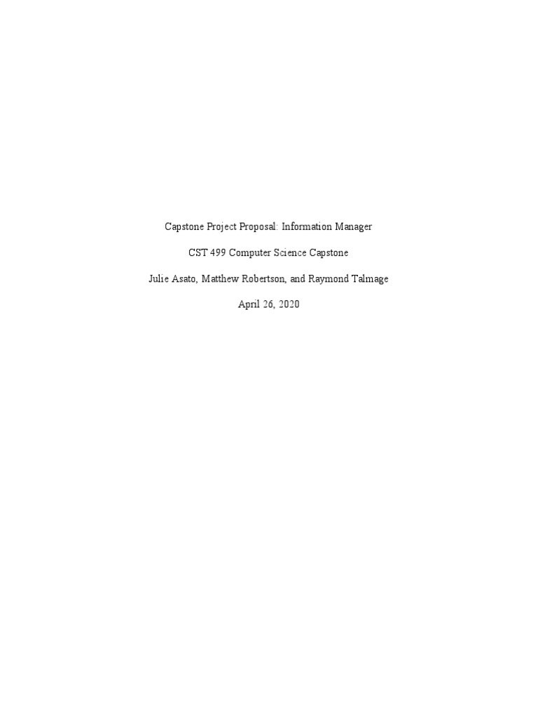 Capstone Proposal | PDF | Software Testing | Agile Software Development