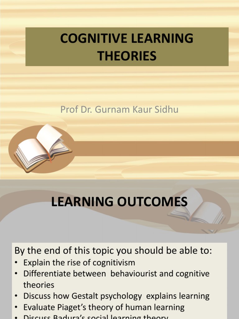 Cognitive Learning Theories Explained | PDF | Schema (Psychology) | Insight