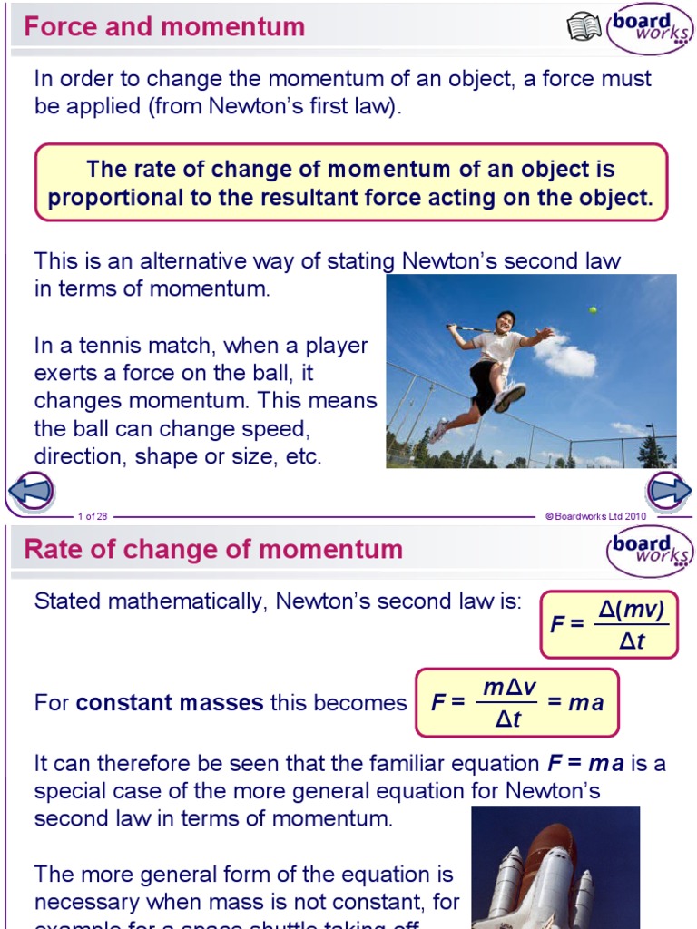 Momentum and Collisions Lesson 2 | PDF | Momentum | Newton's Laws Of Motion