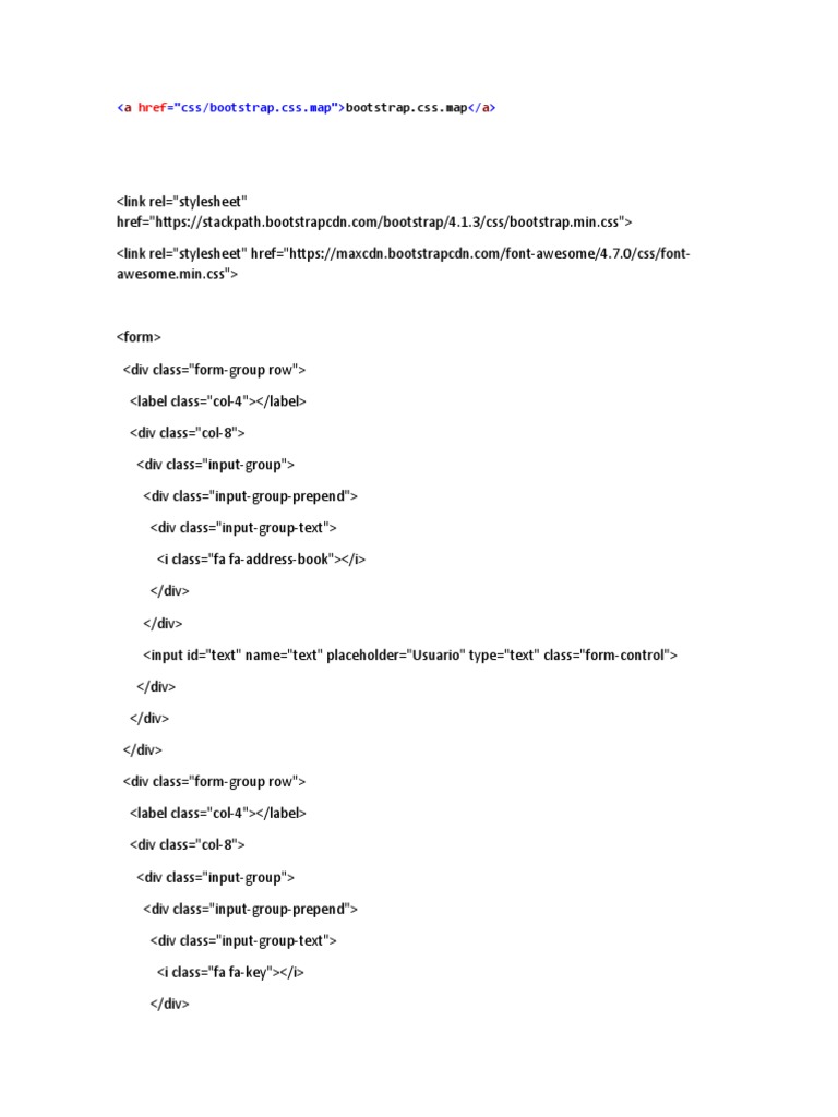 Bootstrap Css Map | PDF