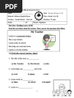 Primary 2 English Exam | PDF