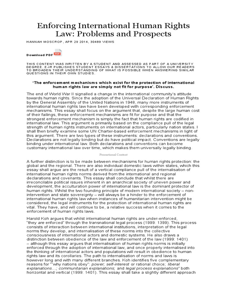 Enforcing International Human Rights Law | PDF | International Human ...
