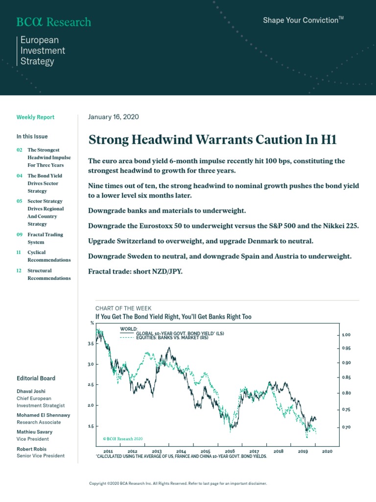 Strong Headwind Warrants Caution in H1: European Investment Strategy ...