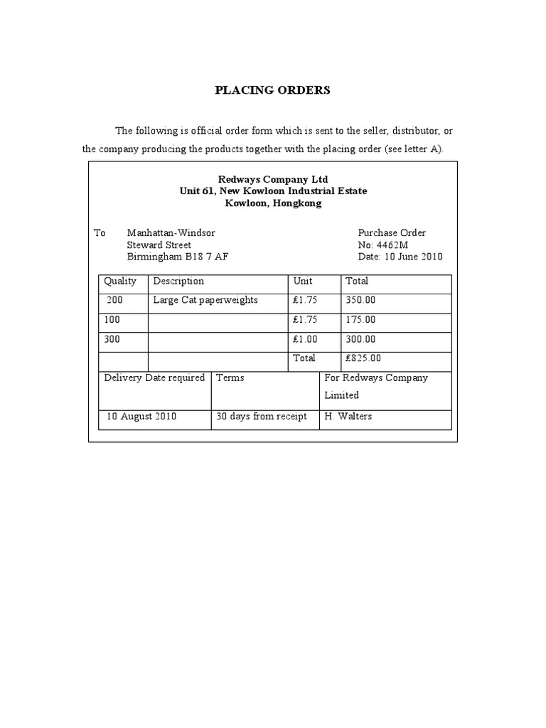 Official Purchase Order Template Guide | PDF | Pro Forma | Service ...