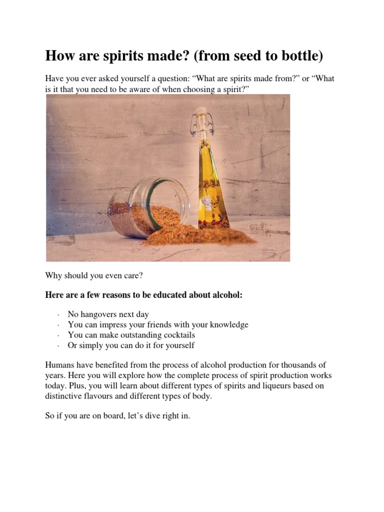 How Are Spirits Made | PDF | Brewing | Whisky