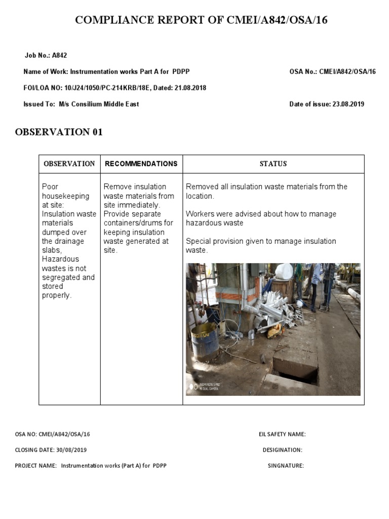 OSA 16 - Compliance Report | PDF