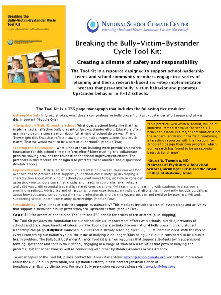 Breaking The Bully-Victim-Bystander | PDF | Bullying | Sustainability