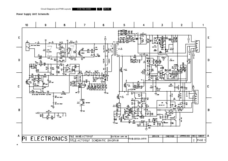 Power Supply Unit: Schematic: Circuit Diagrams and PWB Layouts | PDF