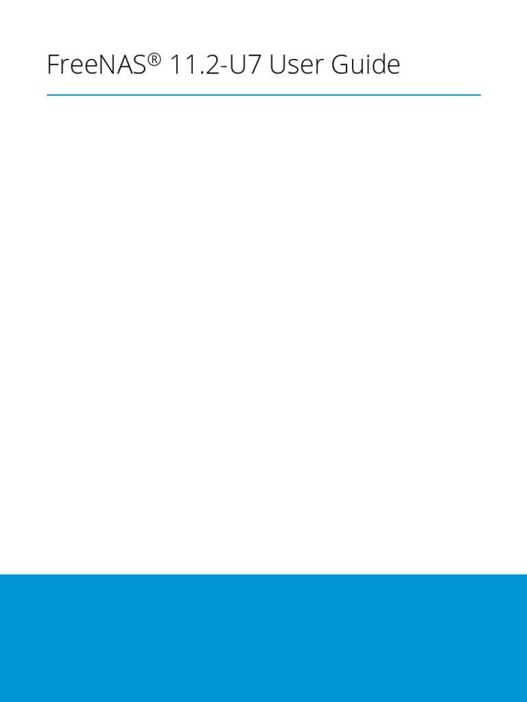 FreeNAS 11.2 U7 Legacy User Guide Screen | PDF | Information Technology Management | Utility ...