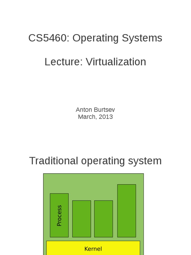 Virt Lecture1 PDF | PDF | Virtual Machine | Operating System