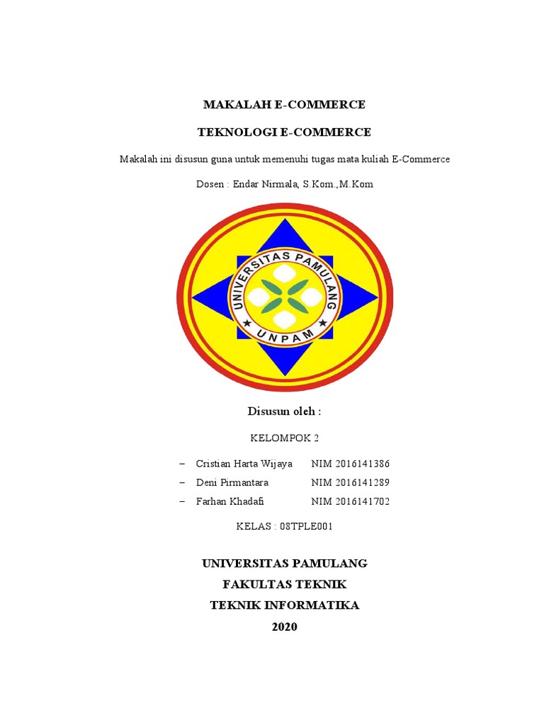 Makalah E-Commerce Kelompok 2 | PDF