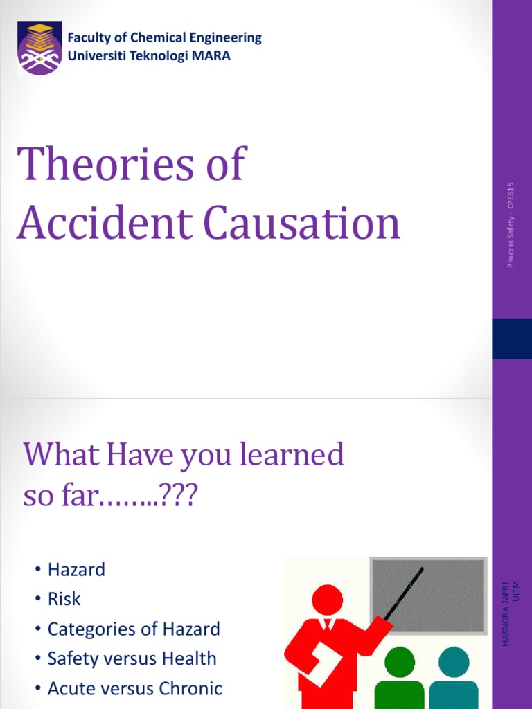 CPE615-Lecture 3 Theories of Accident Causation | PDF | Safety | Risk