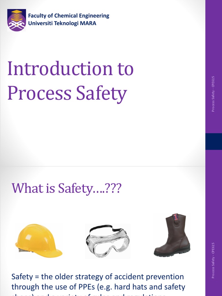 Introduction To Process Safety: Faculty of Chemical Engineering ...