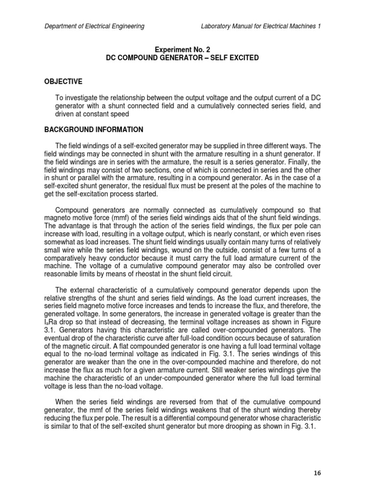 Expt 2 DC Compound Generator Using Simulink | PDF | Electric Generator ...