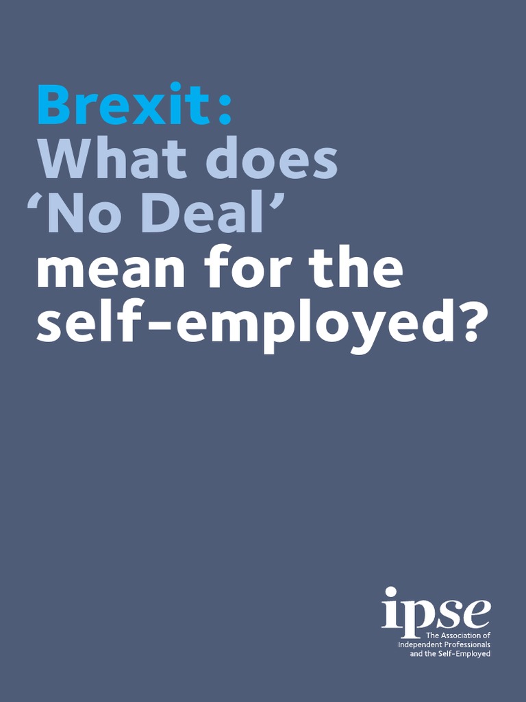 No Deal Brexit: Impact on Self-Employed | PDF | Brexit | European Union