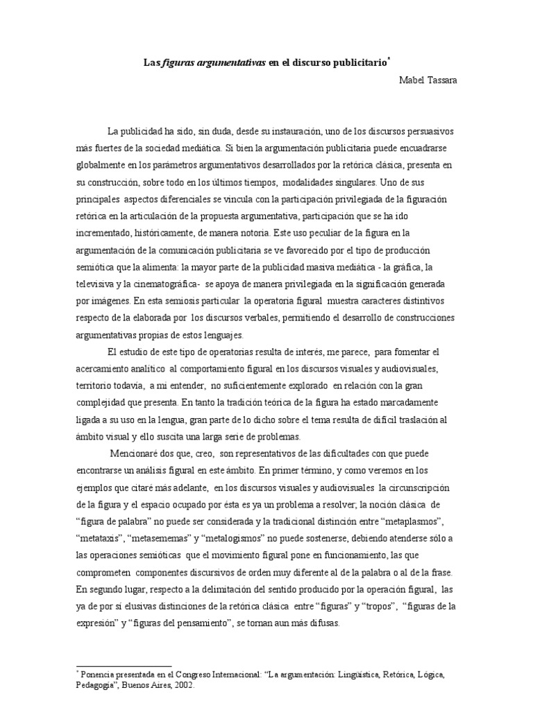 Figuras Argumentativas en Publicidad | PDF | Publicidad | Metáfora
