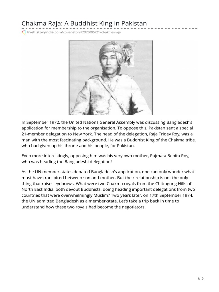 Chakma Raja A Buddhist King in Pakistan | PDF | Bangladesh | South Asia
