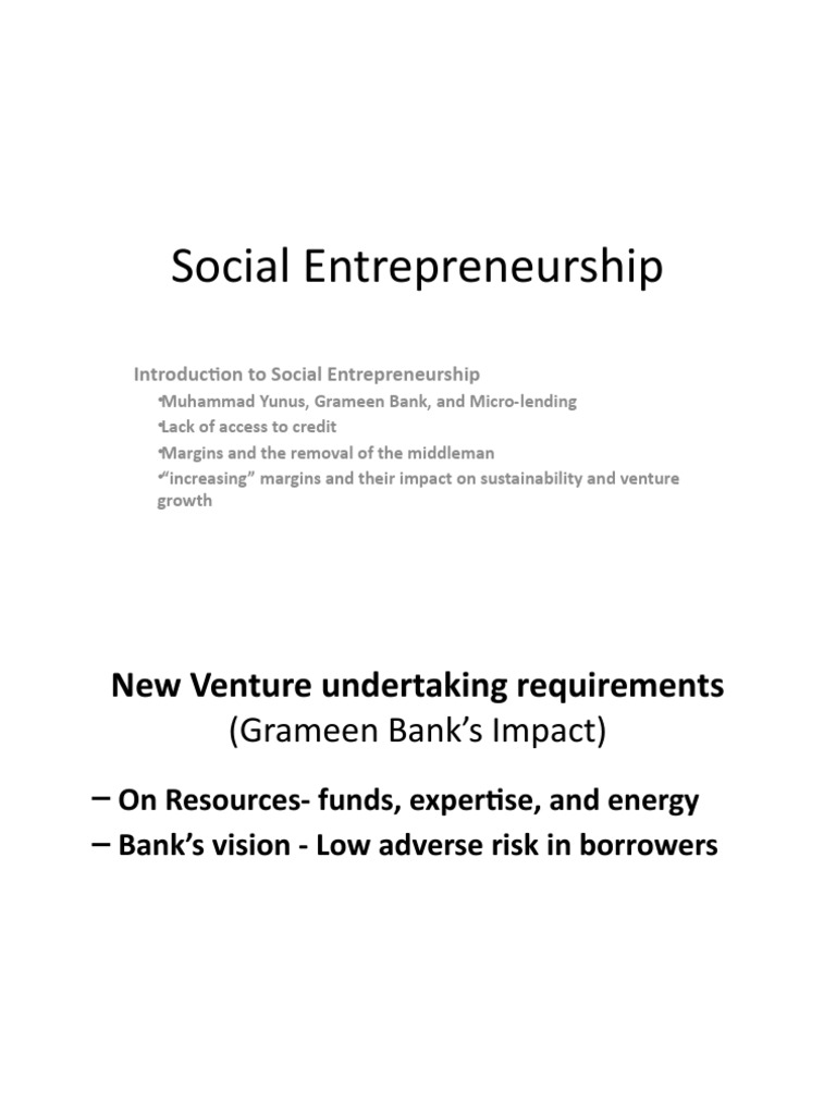 Introduction To Social Entrepreneurship | PDF | Social Entrepreneurship ...