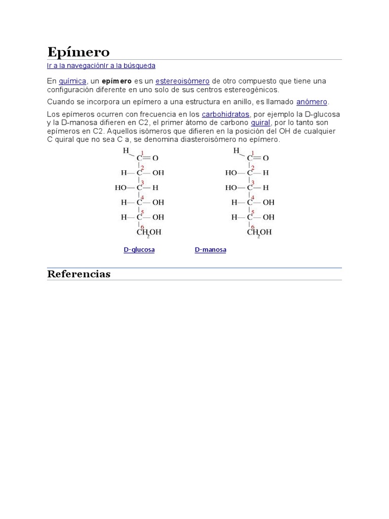 Epímero: Referencias | PDF