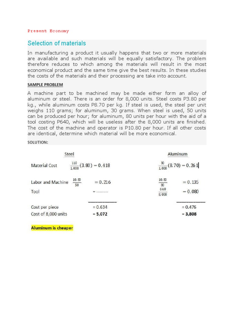 Present Economy | PDF | Steel | Gold