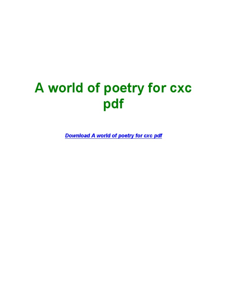A World of Poetry For CXC PDF | PDF | Windows 7 | Microsoft Windows