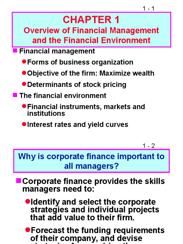 An Overview of Financial Management | Download Free PDF | Interest ...