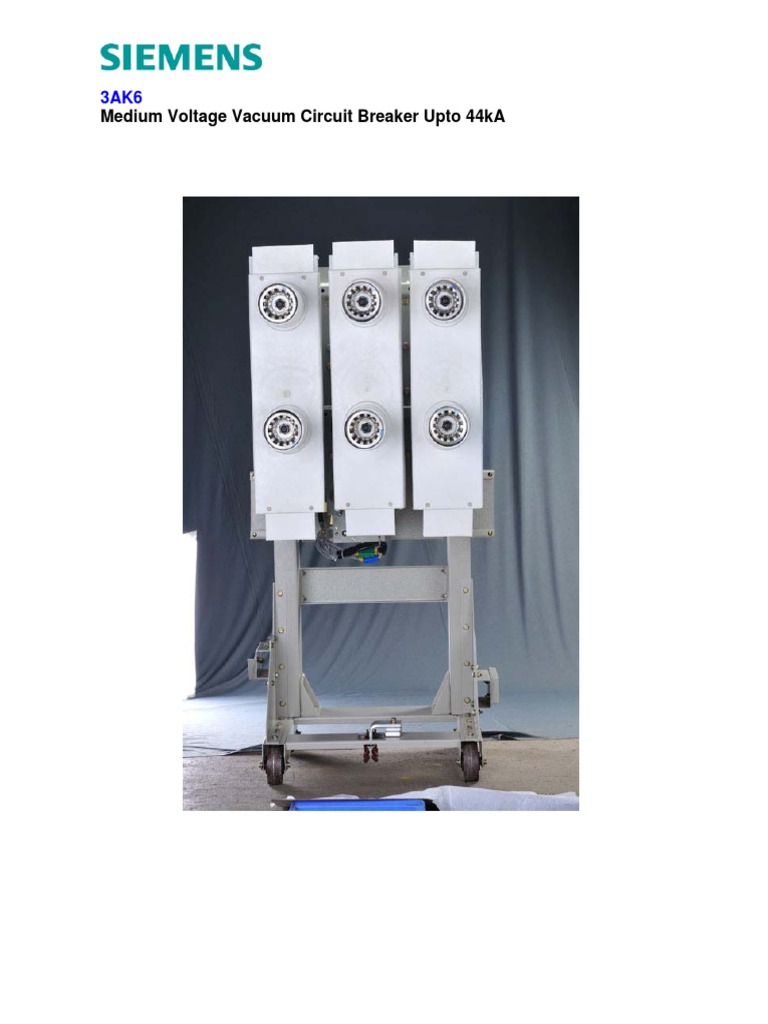 3AK6 VCB Tech Description PDF | PDF | Insulator (Electricity ...